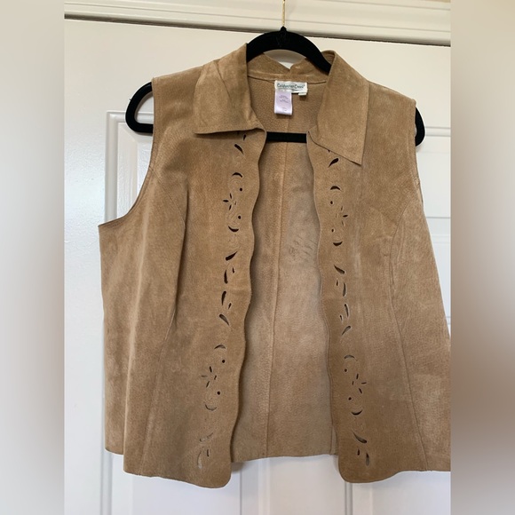 Coldwater Creek | Jackets & Coats | Coldwater Creek Fawn Tan Suede ...